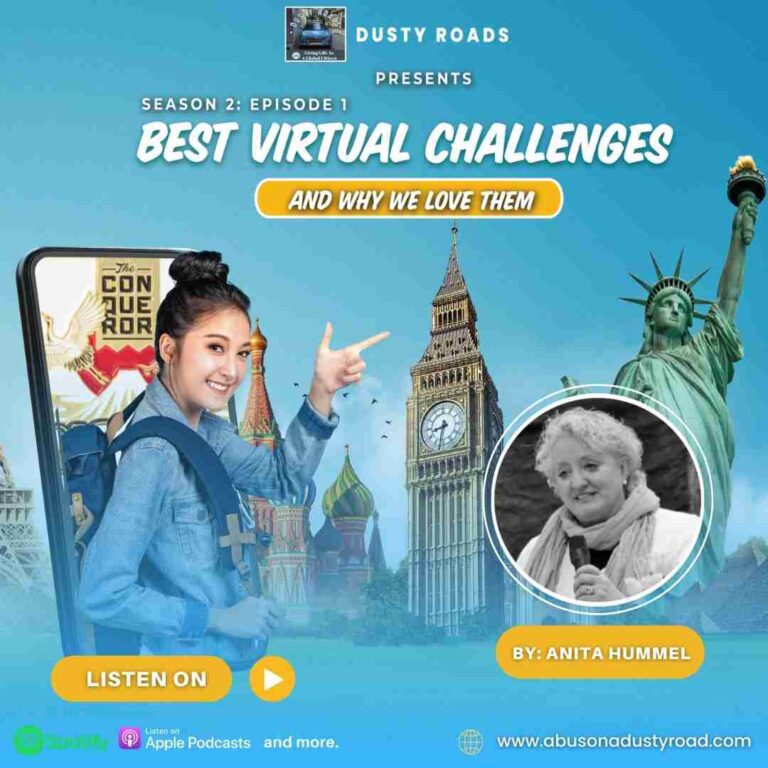 My Experience With The Conquer Virtual Challenge - A Bus On a Dusty Road