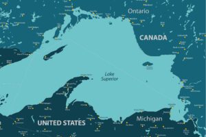 Does Wisconsin Border Canada? - A Bus On a Dusty Road