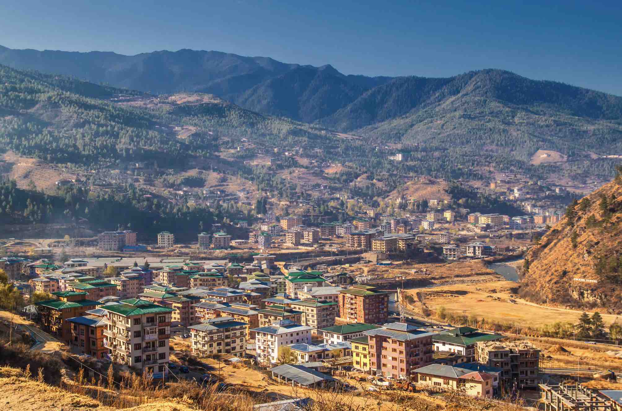 Bhutanese Language: Mysterious Himalayan Country Of Bhutan - A Bus On a ...