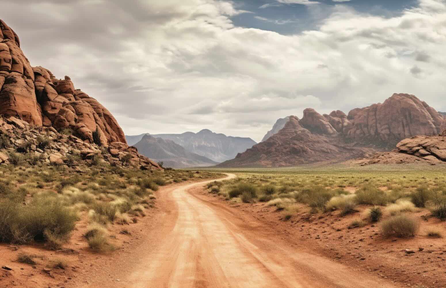 Exploring the Magnificent Deserts of North America - A Bus On a Dusty Road